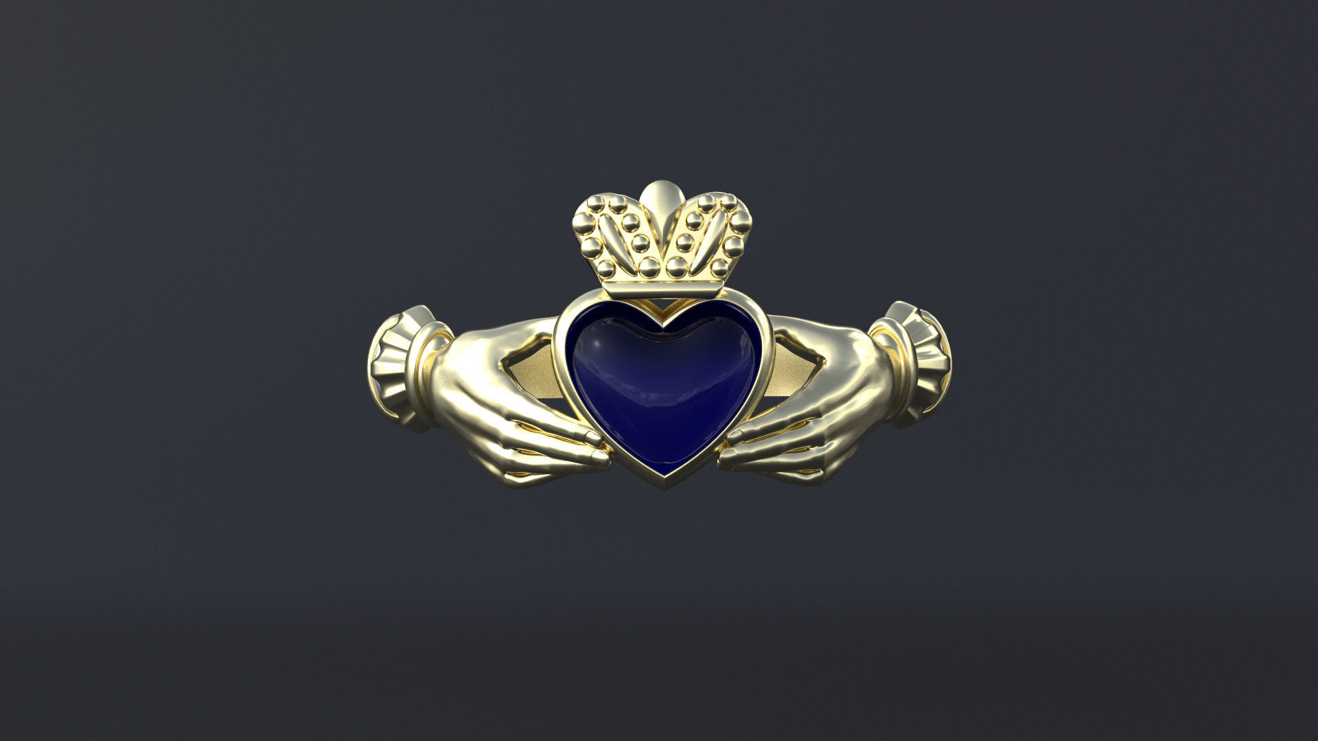 Wedding claddagh rings cnc or 3D print model 3D model 3D printable ...