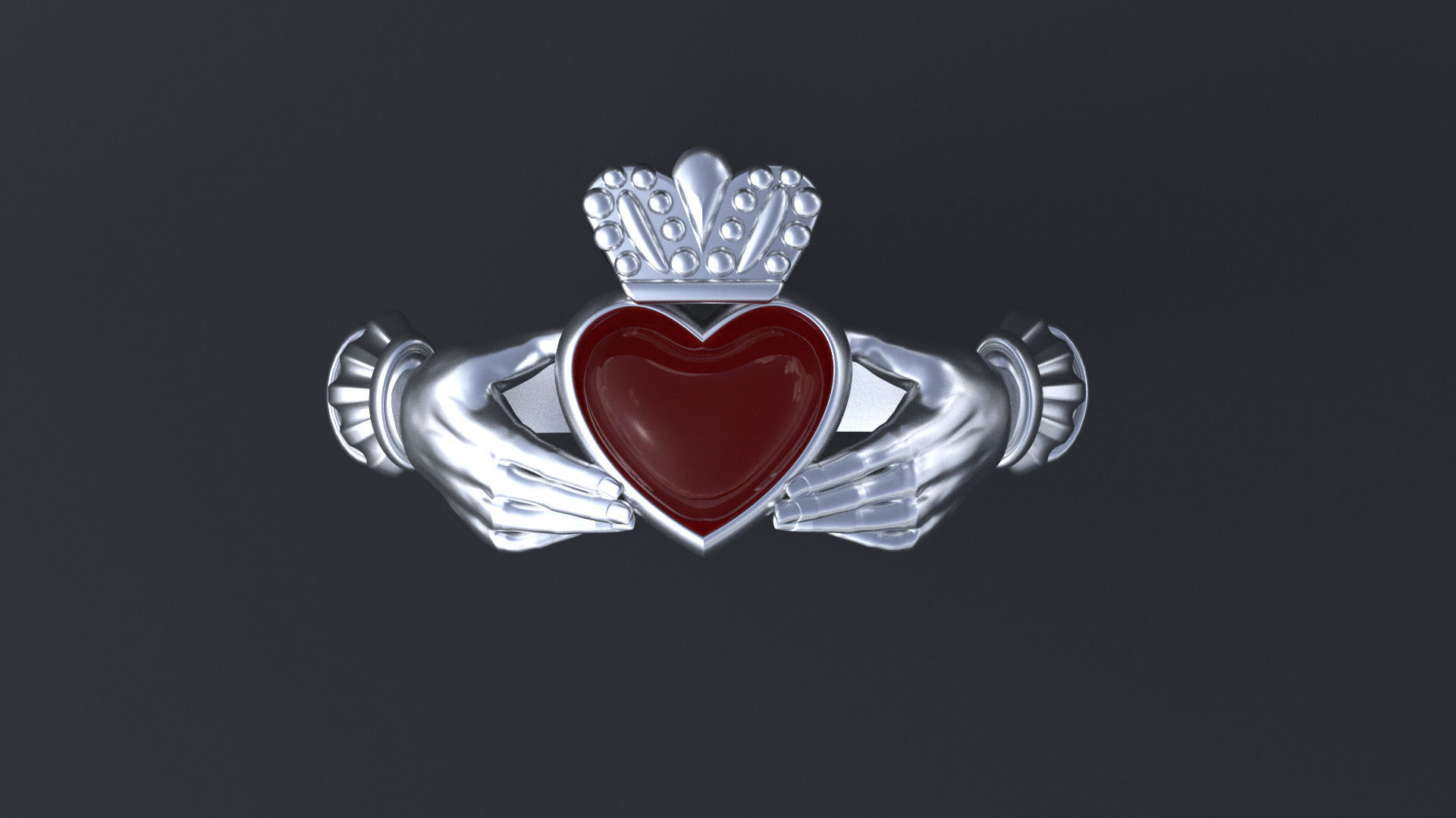 Wedding claddagh rings cnc or 3D print model 3D model 3D printable | CGTrader
