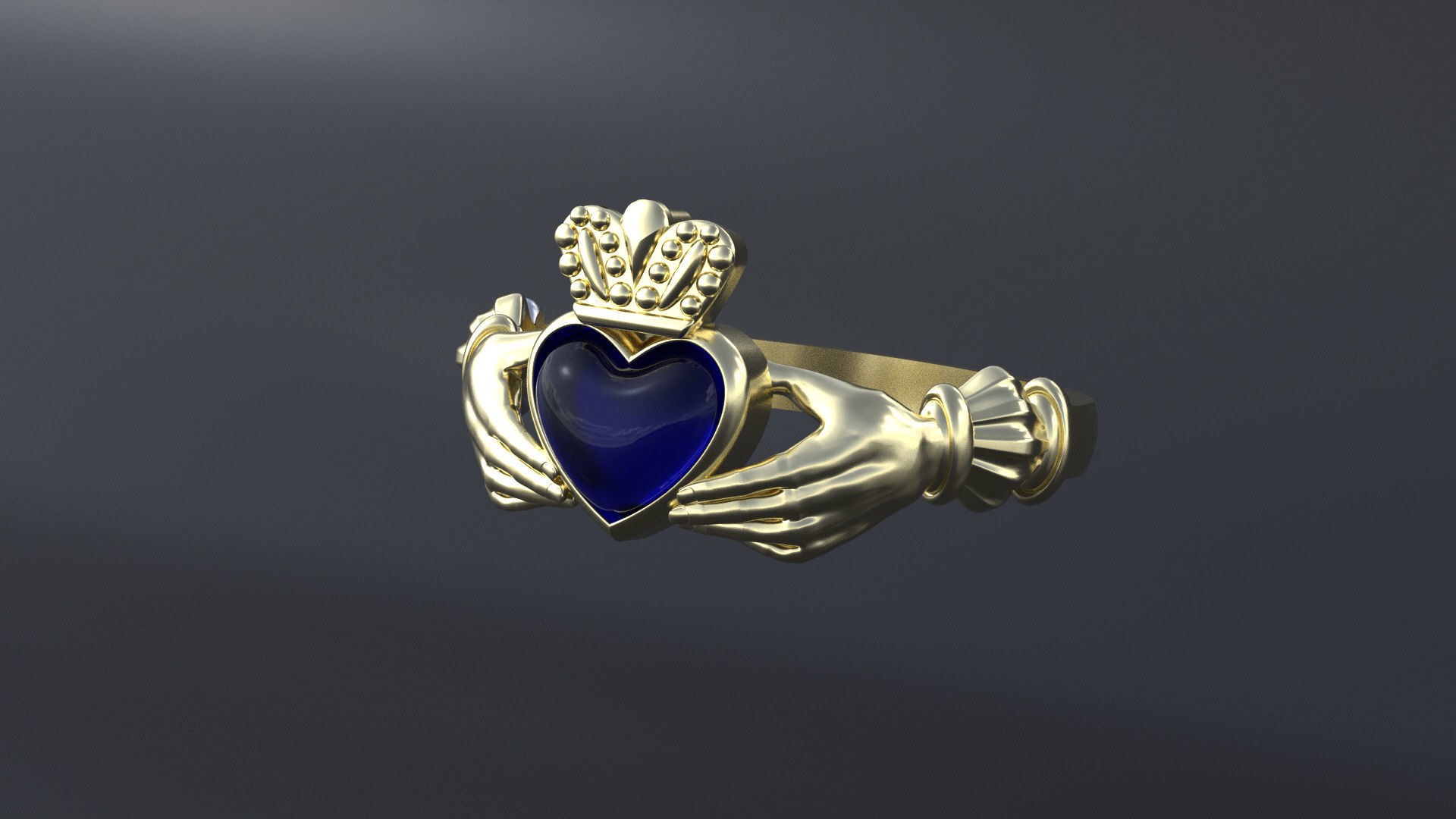 Wedding claddagh rings cnc or 3D print model 3D model 3D printable | CGTrader