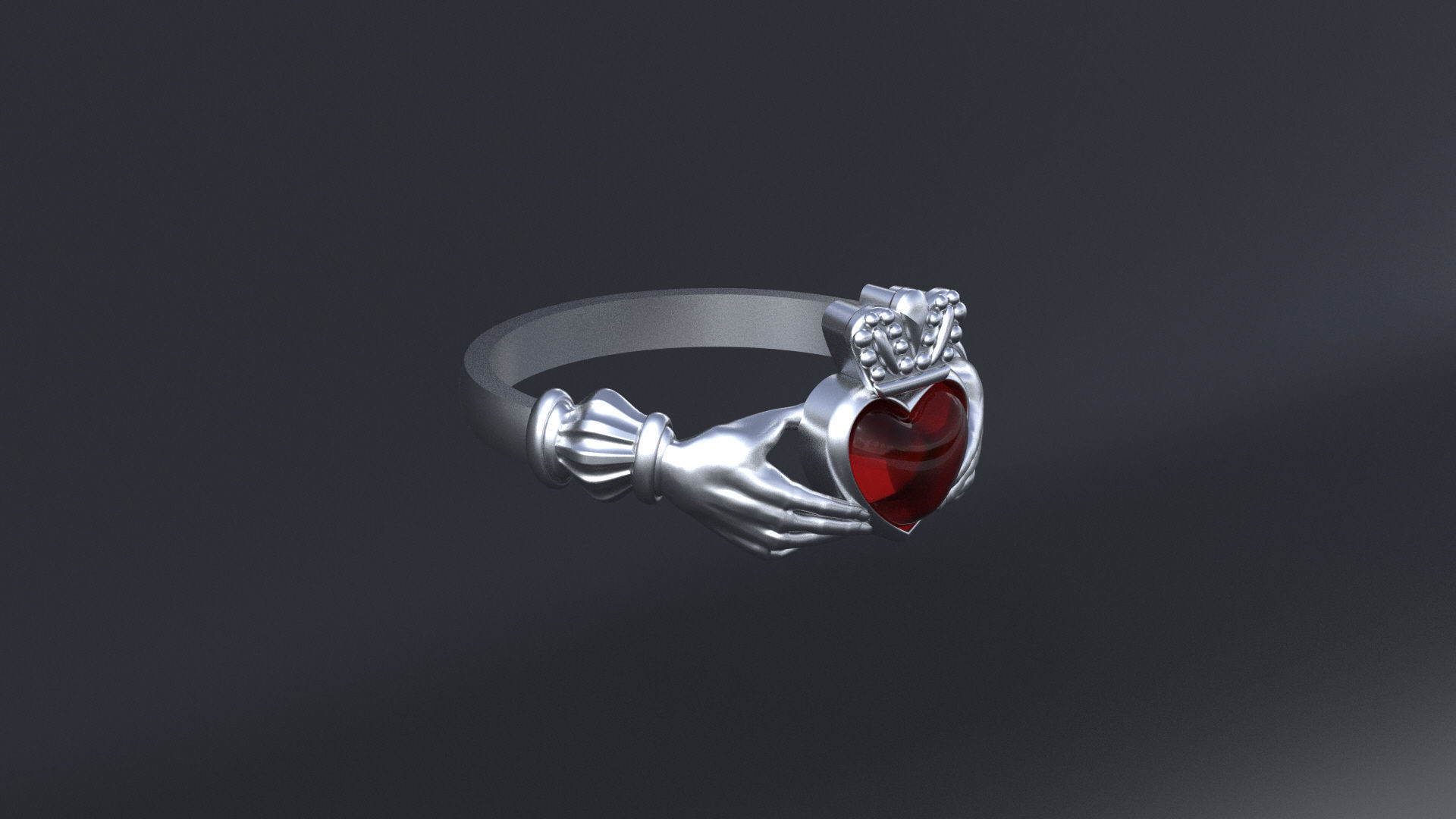 Wedding claddagh rings cnc or 3D print model 3D model 3D printable | CGTrader