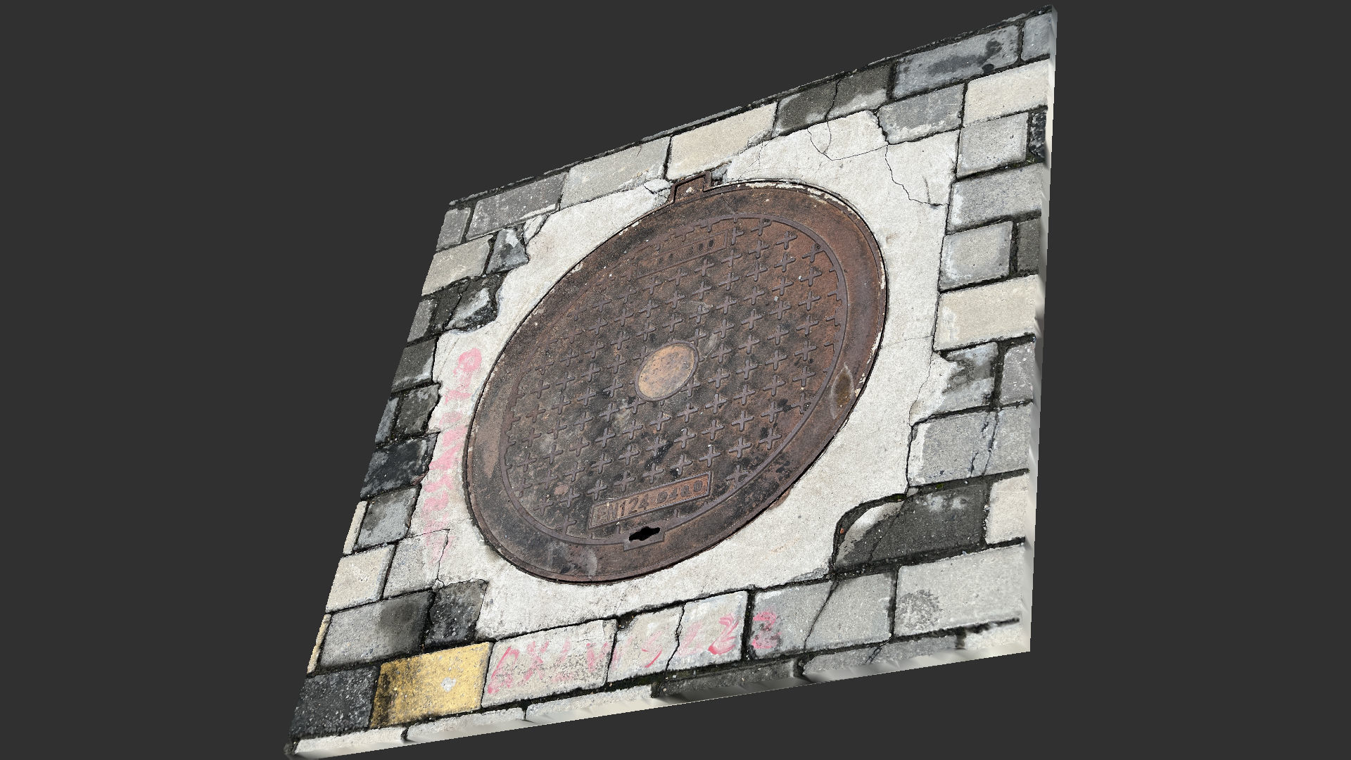 Round manhole cover 3d Scan 3D model | CGTrader