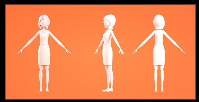 Cute mother professional female C4DIP role model 3D model | CGTrader