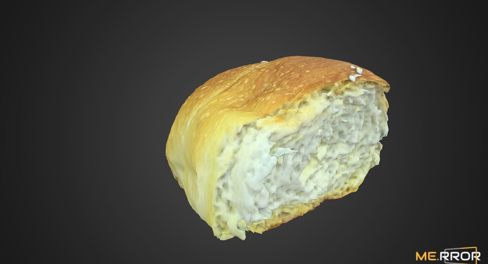 3D model Torn Salted Butter Roll Bread VR / AR / low-poly | CGTrader