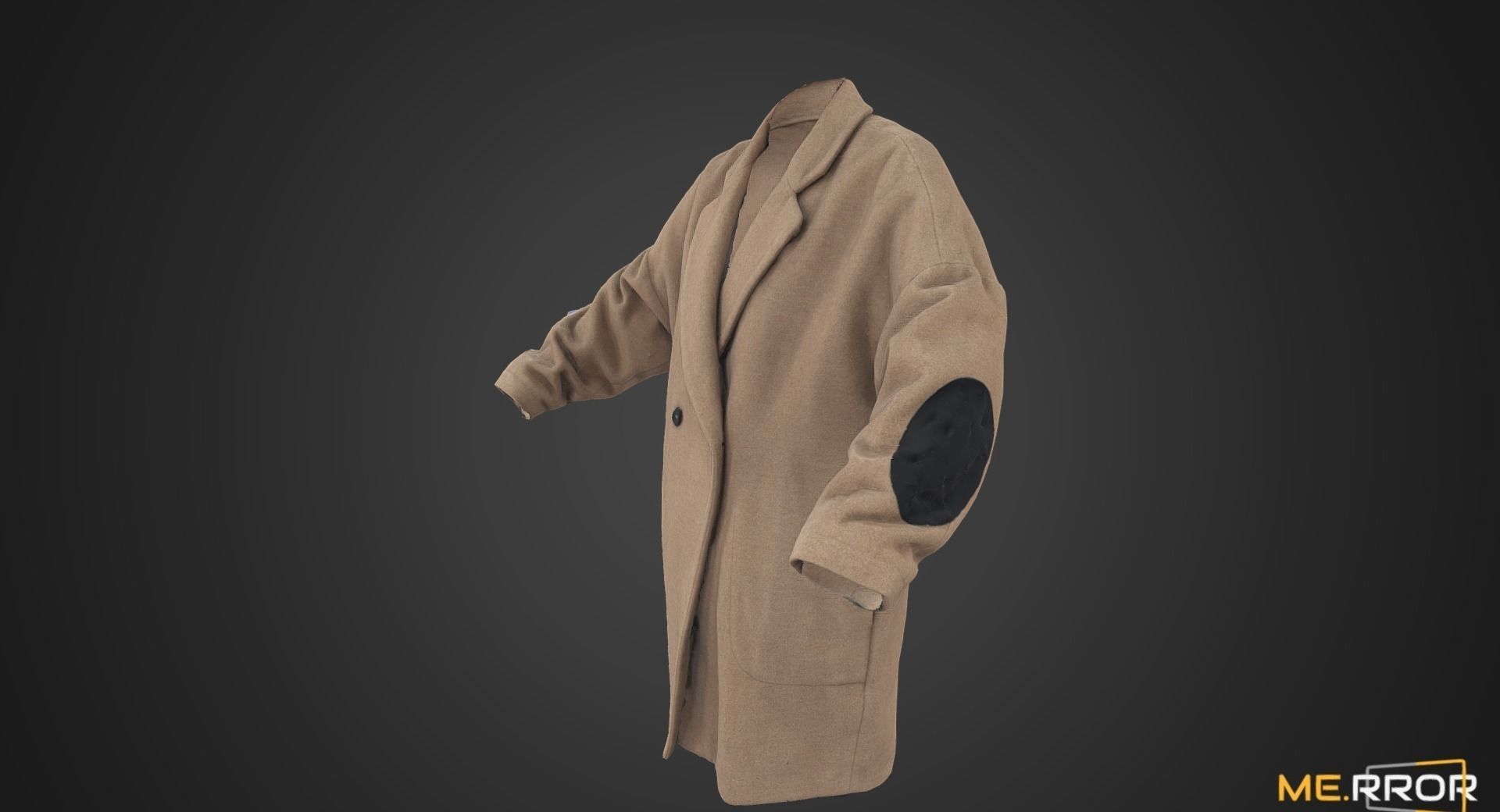 3D model Ocher Wool Coat VR / AR / low-poly | CGTrader