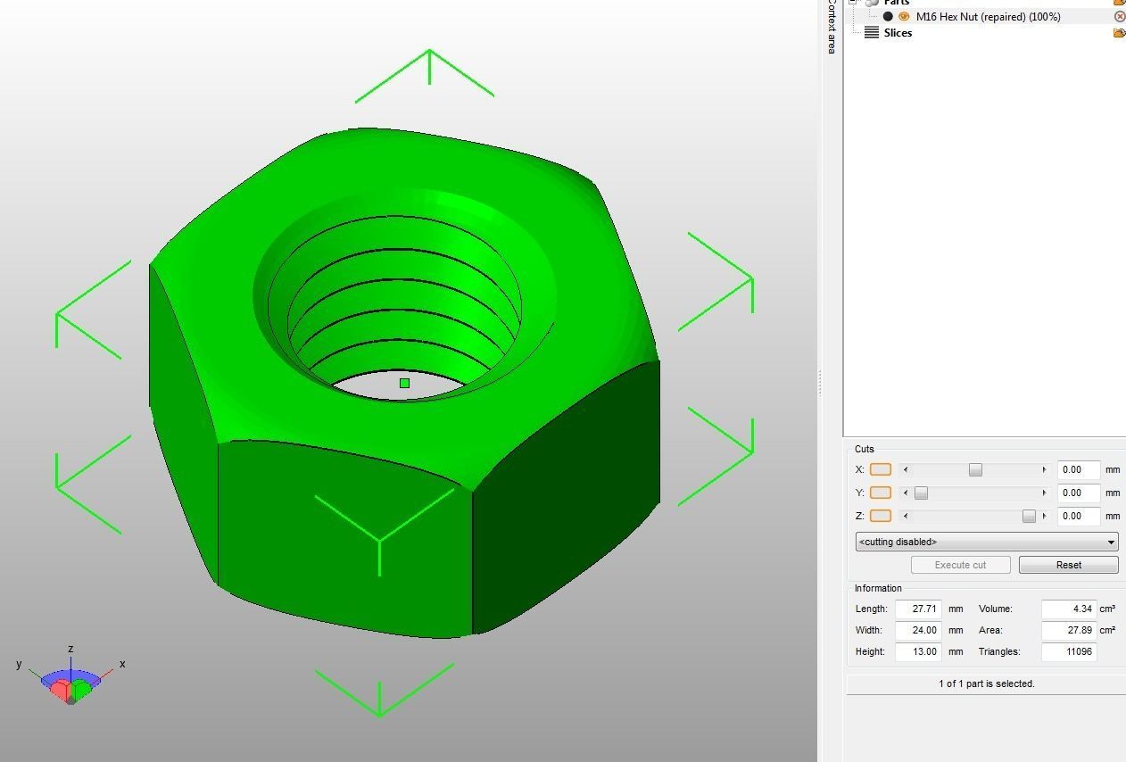 M16 Hex Nut 3D model 3D printable | CGTrader