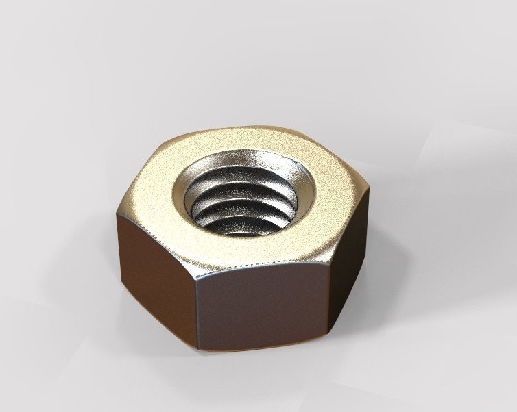 M14 Hex Nut 3D model 3D printable | CGTrader