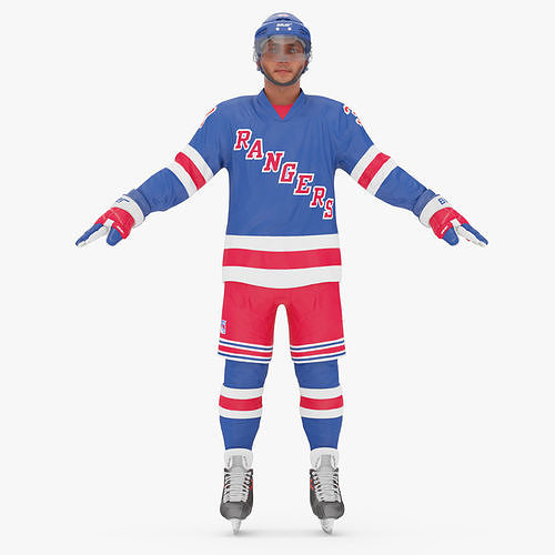 Hockey Player NY Rangers 3D model | CGTrader