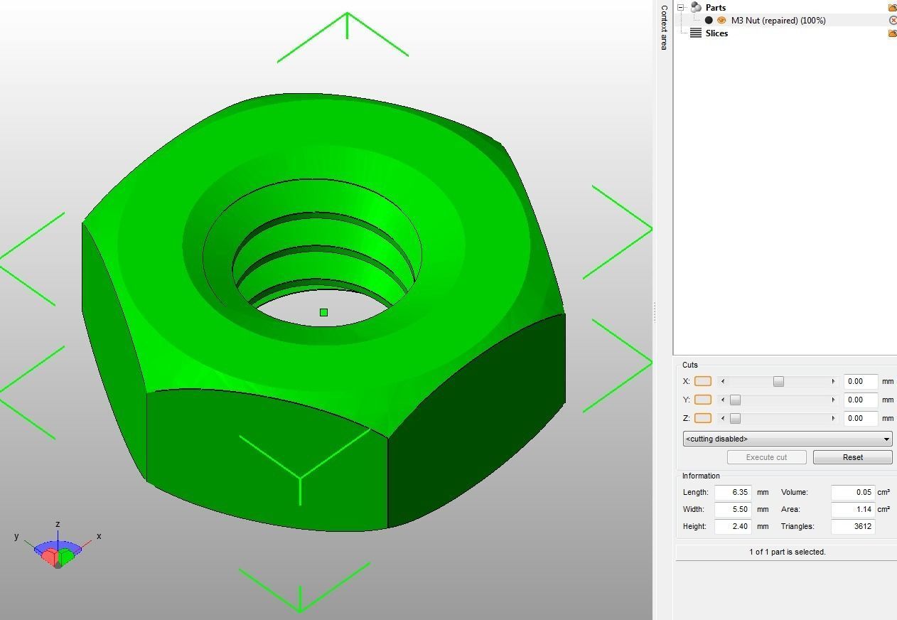 M3 Hex Nut 3D model 3D printable | CGTrader