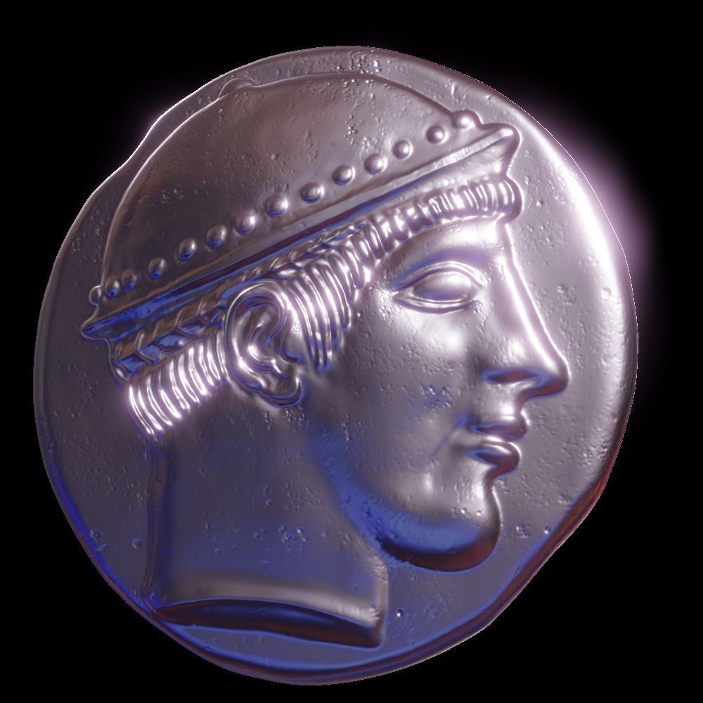 ancient coin print model 3D model 3D printable | CGTrader