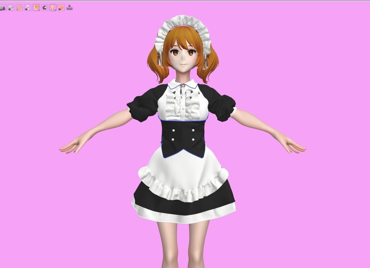 Maid - Marvelous designer program 3D model | CGTrader