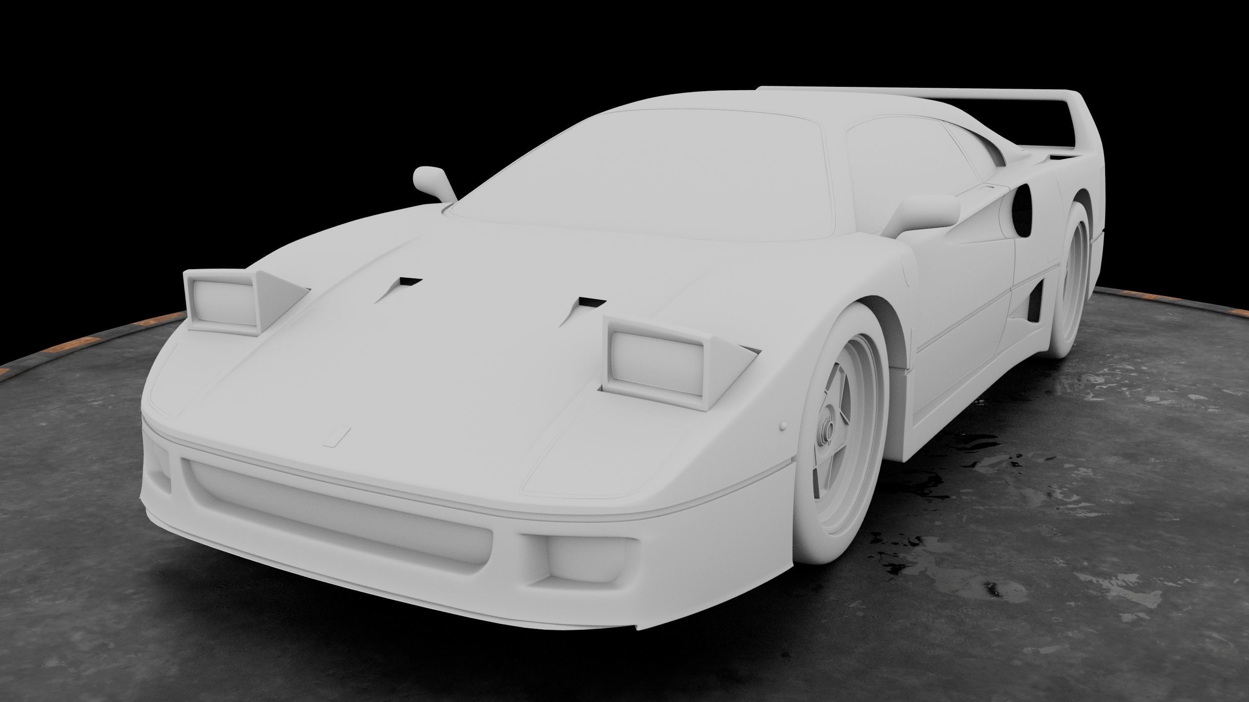 Ferrari F40 - Retro Supercar 3D model | CGTrader