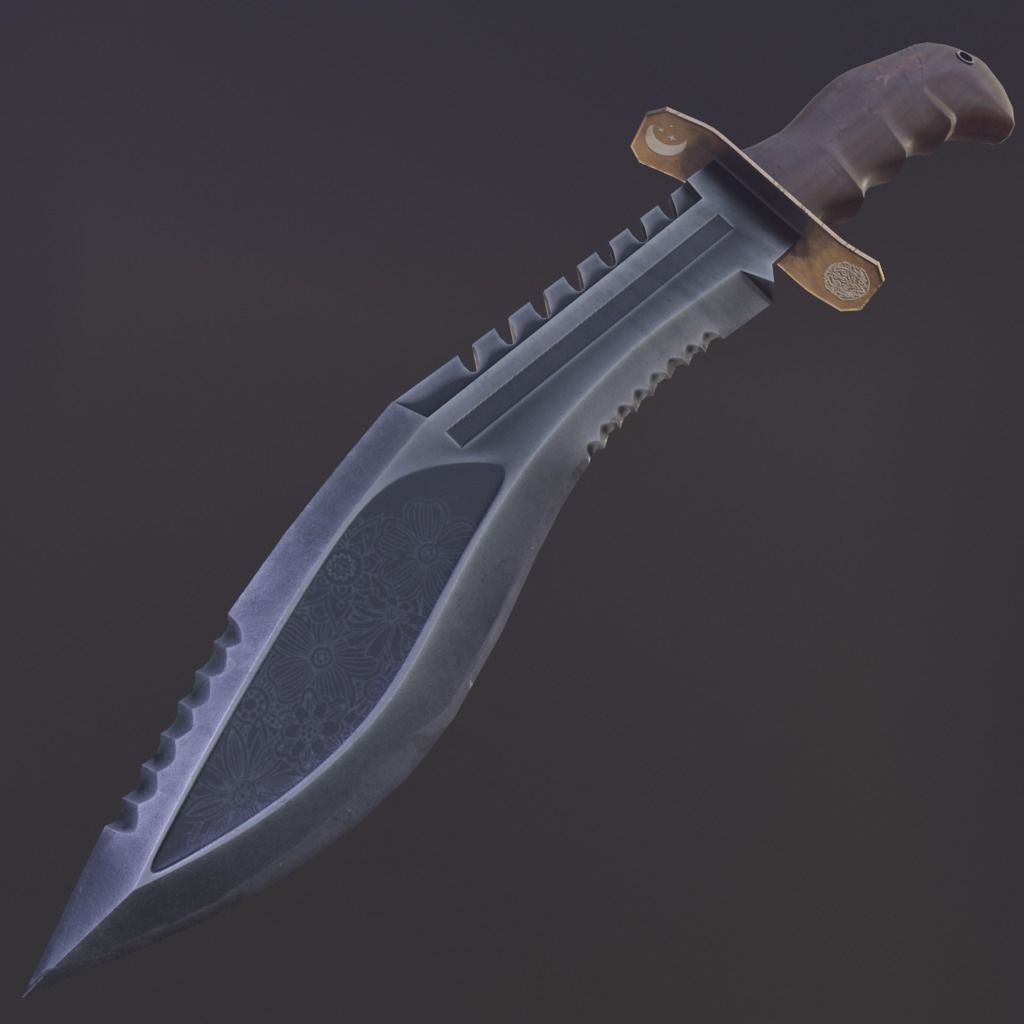 3D model Kukri knife skin standoff 2 VR / AR / low-poly | CGTrader