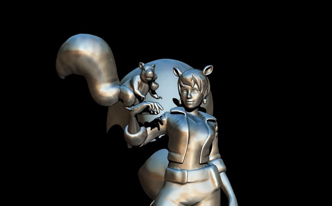 squirrel girl 3D model 3D printable | CGTrader