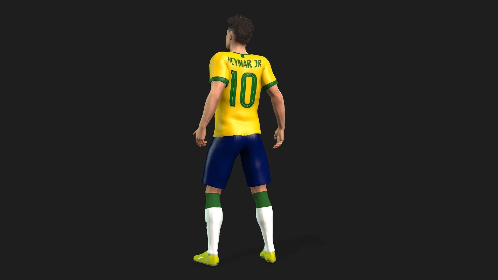 3D model Neymar famous soccer player 3D Rigged model ready for ...