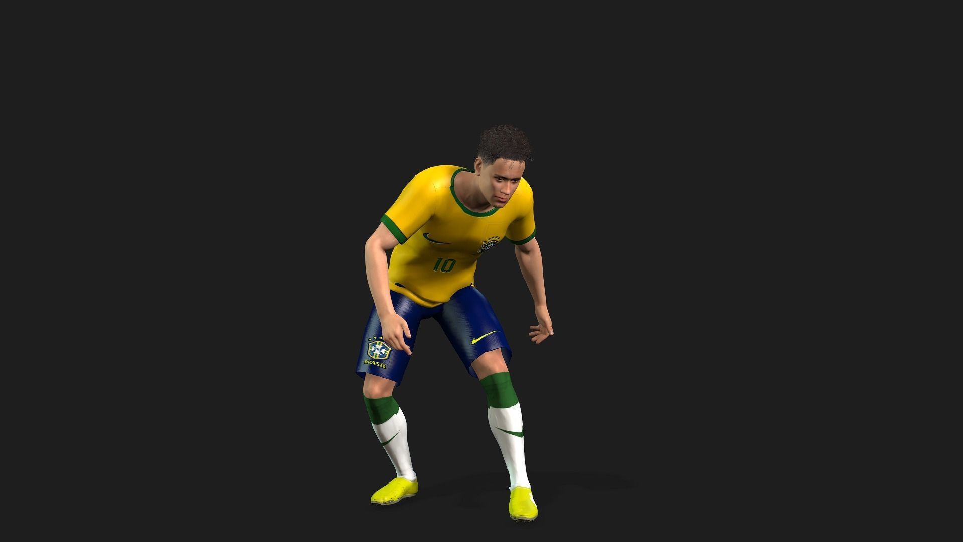 3D model Neymar famous soccer player 3D Rigged model ready for ...