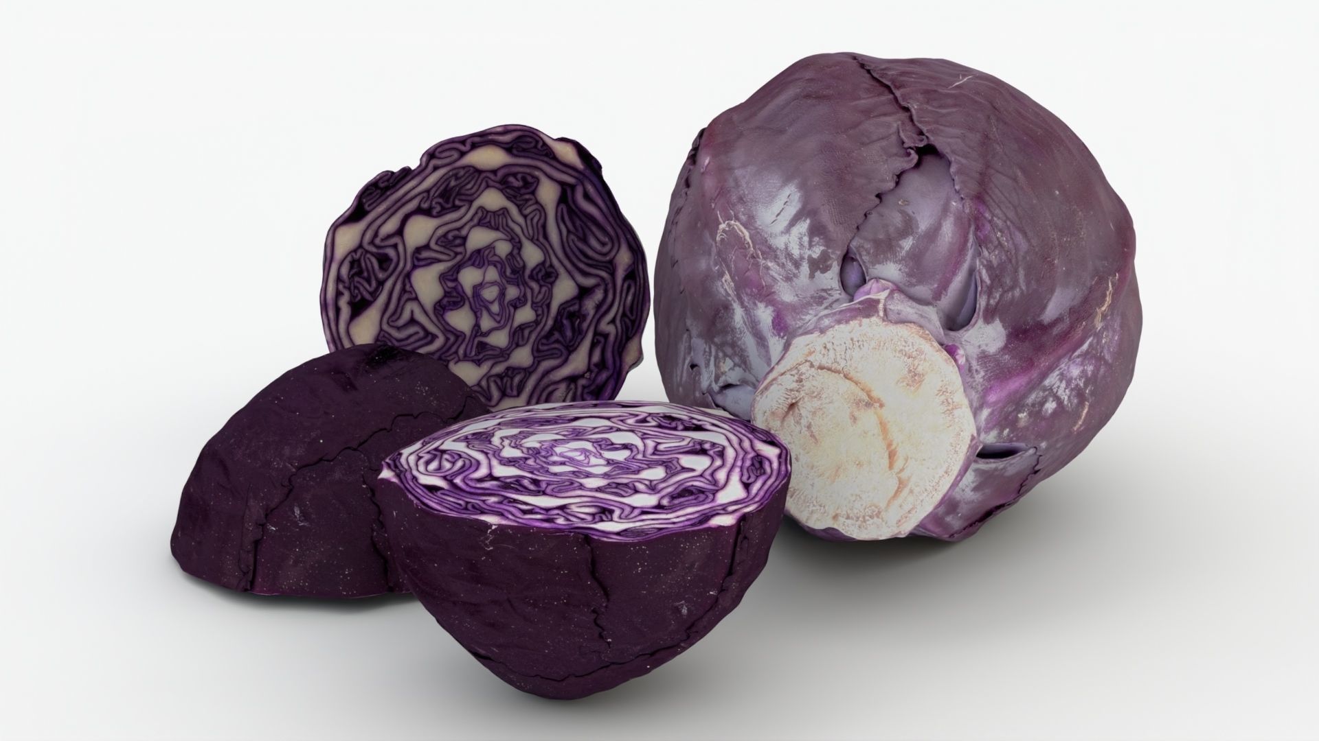 3D model Realistic Purple Cabbage VR / AR / low-poly | CGTrader