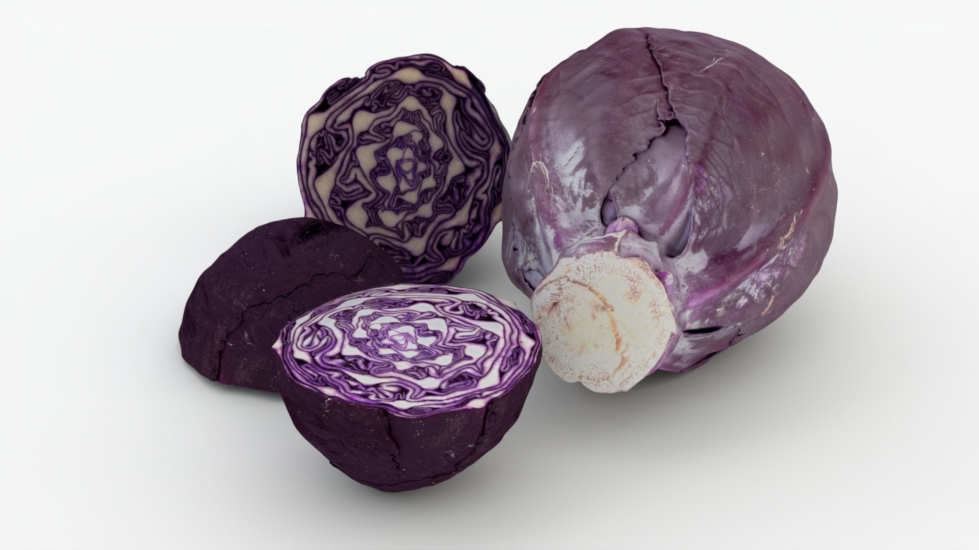 3D model Realistic Purple Cabbage VR / AR / low-poly | CGTrader
