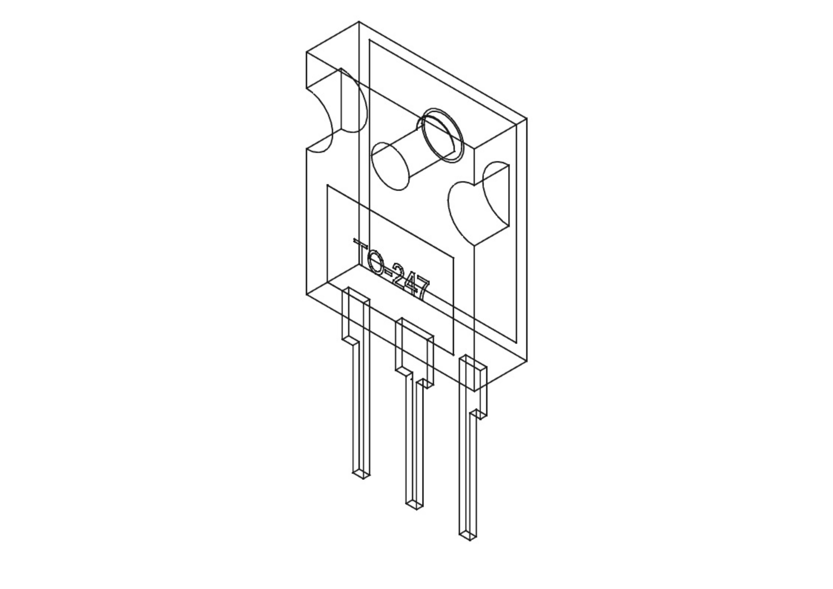 TO247 transistor case 3D model | CGTrader