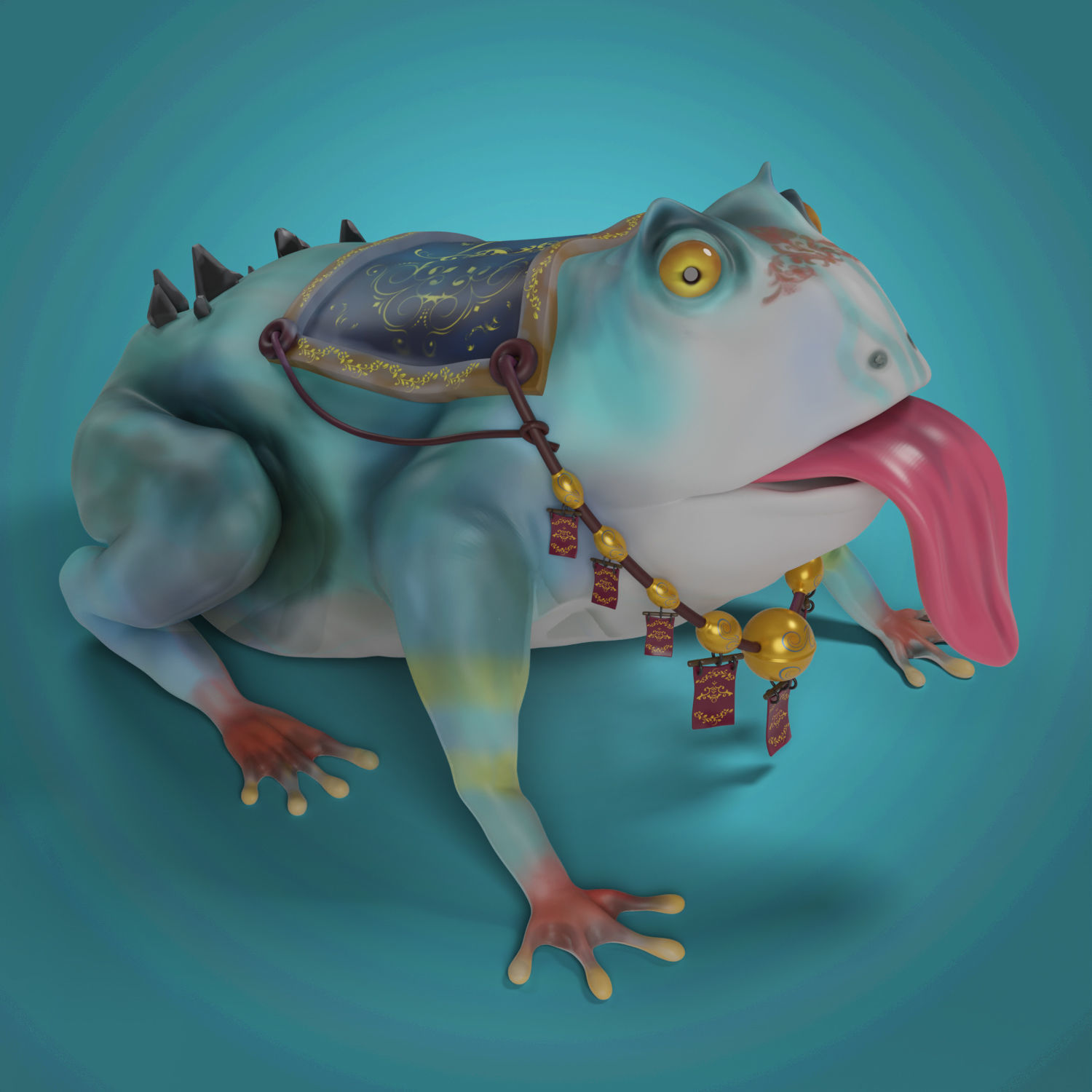 Stylized Royal Frog 3D model | CGTrader