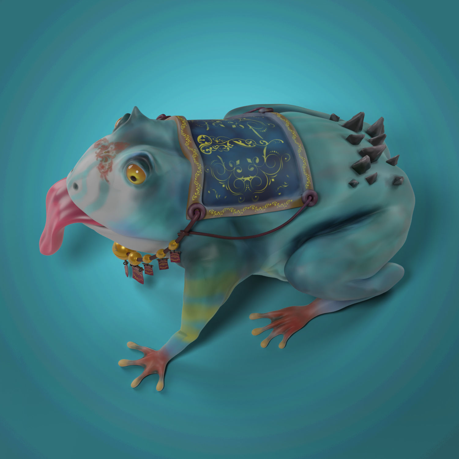 Stylized Royal Frog 3D model | CGTrader