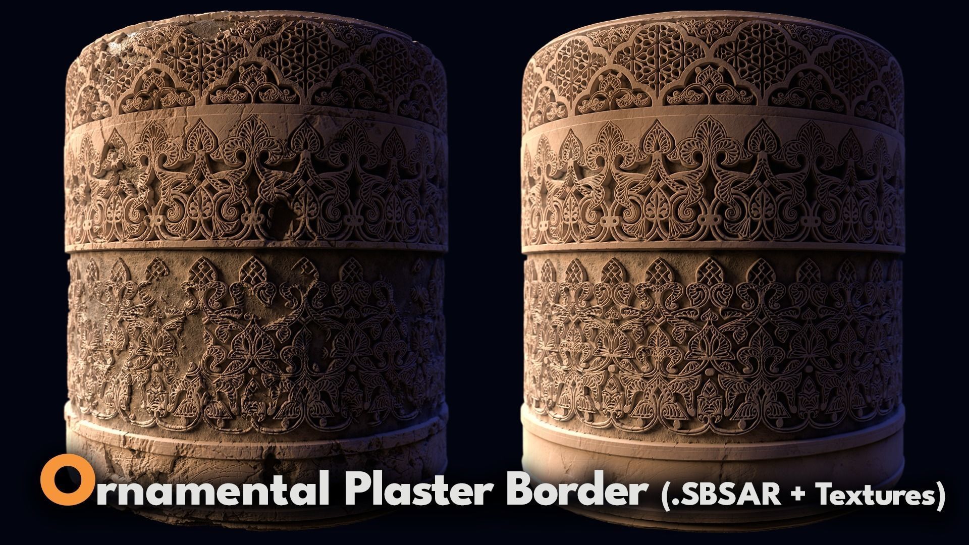 Ornamental Plaster Border Texture | CGTrader
