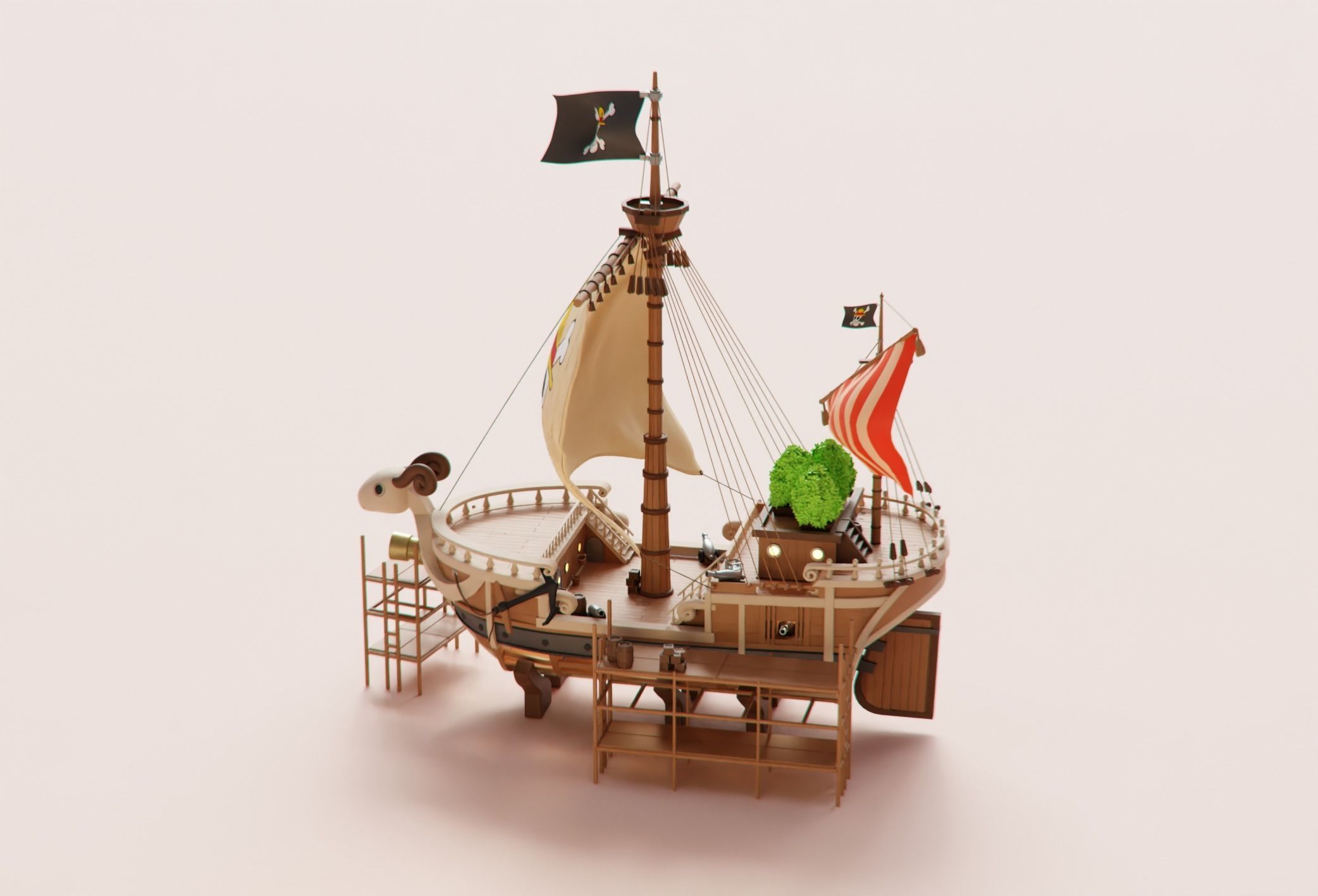 One Piece Going Merry Grand Ship 3D model | CGTrader