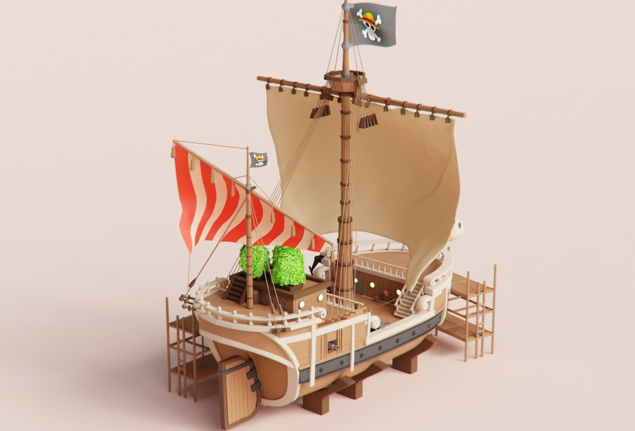 One Piece Going Merry Grand Ship 3D model | CGTrader