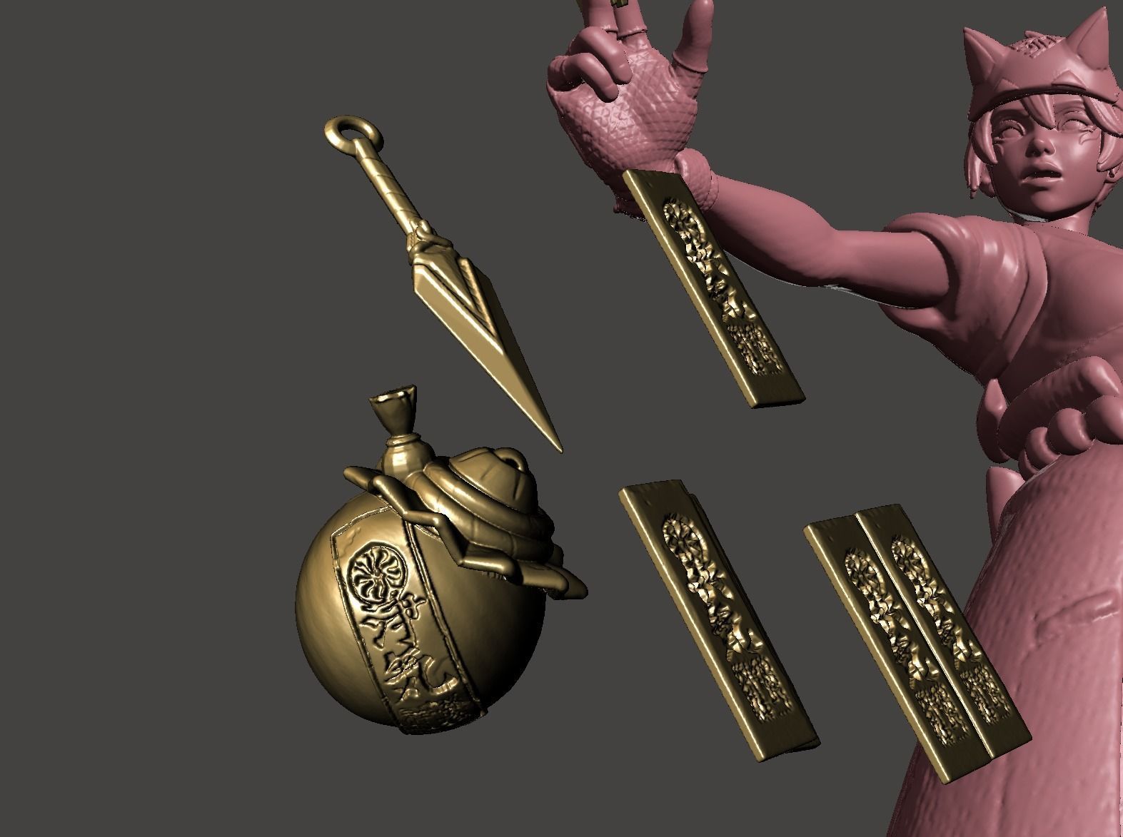 KIRIKO KAMORI and KITSUNE - OVERWATCH 2 ULTRA DETAILED MESH STL 3D ...