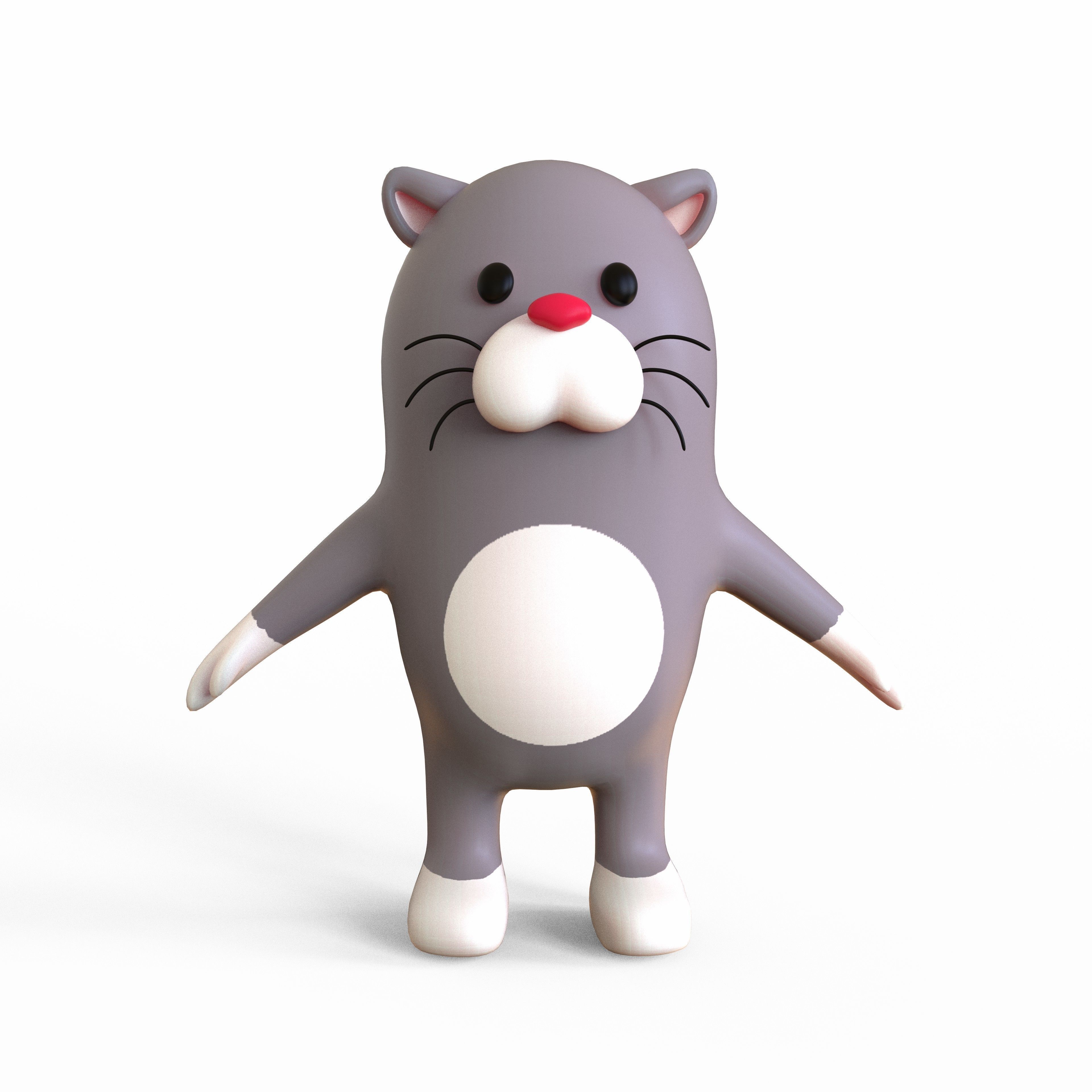 3D model Cat stylized VR / AR / low-poly | CGTrader