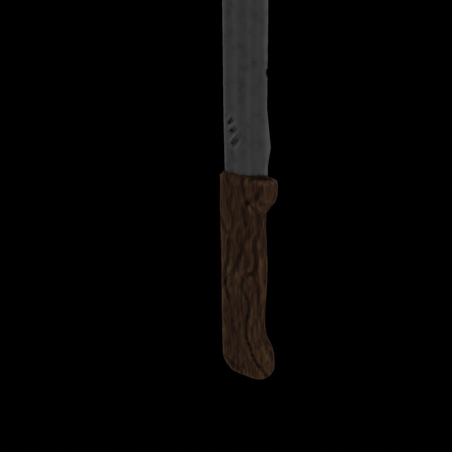 3D model stylized machete weapon PBR low-poly game ready VR / AR / low ...