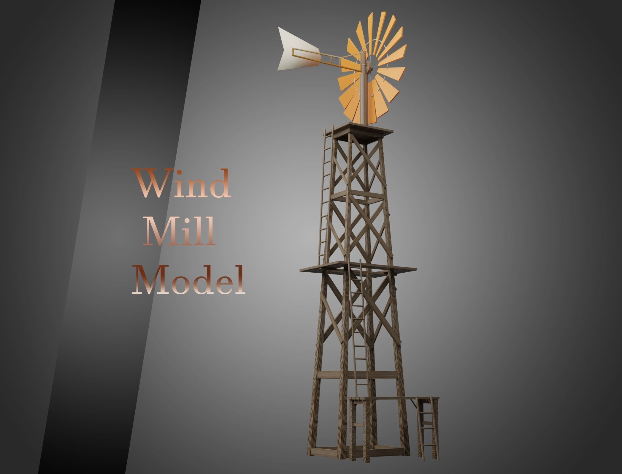 3D model Wind Mill-Games assets VR / AR / low-poly | CGTrader
