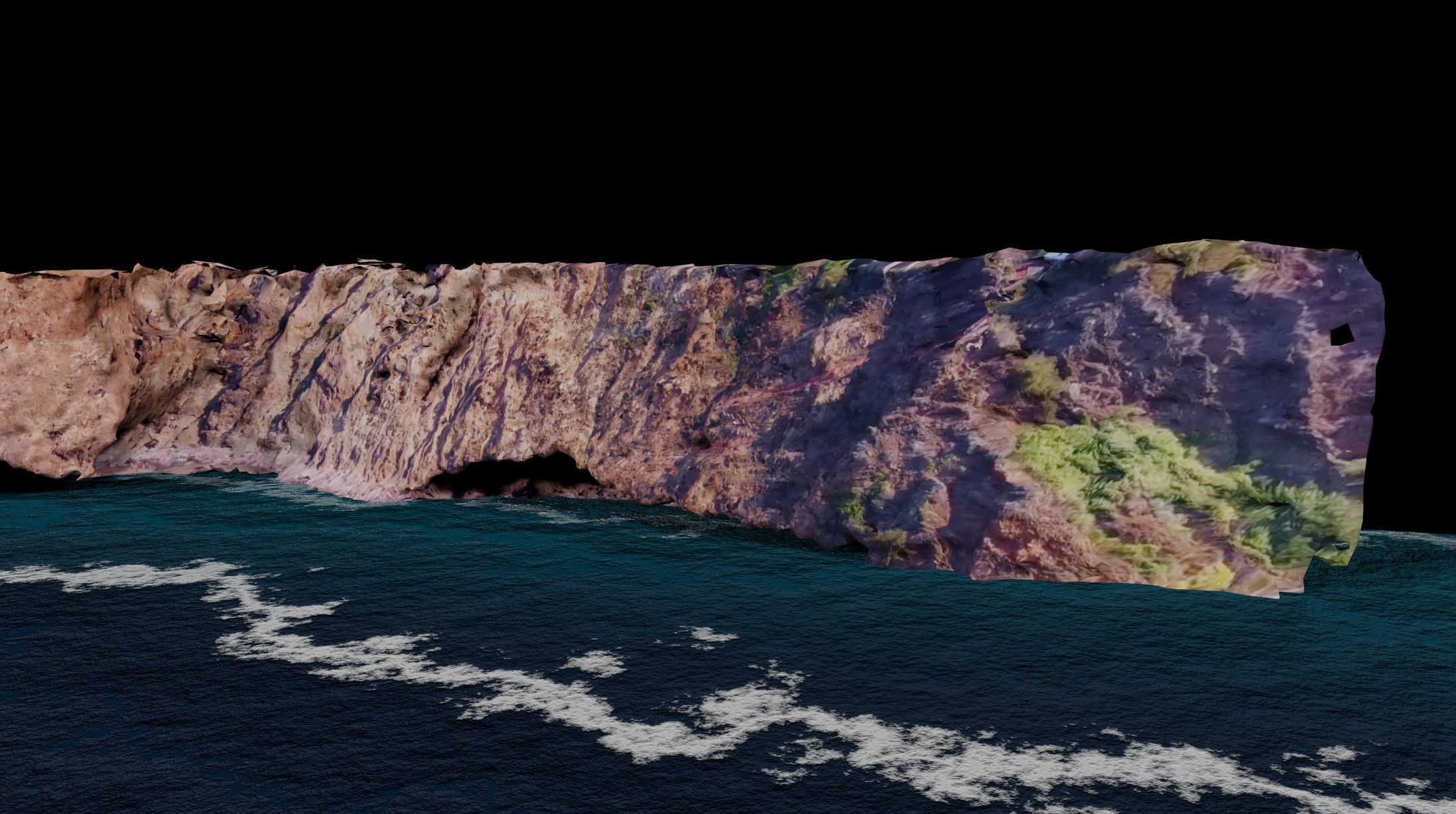 Photoscanned Cliffs with Procedural Ocean Texture 3D model | CGTrader