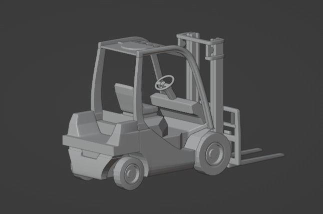 Forklift free 3D model | CGTrader