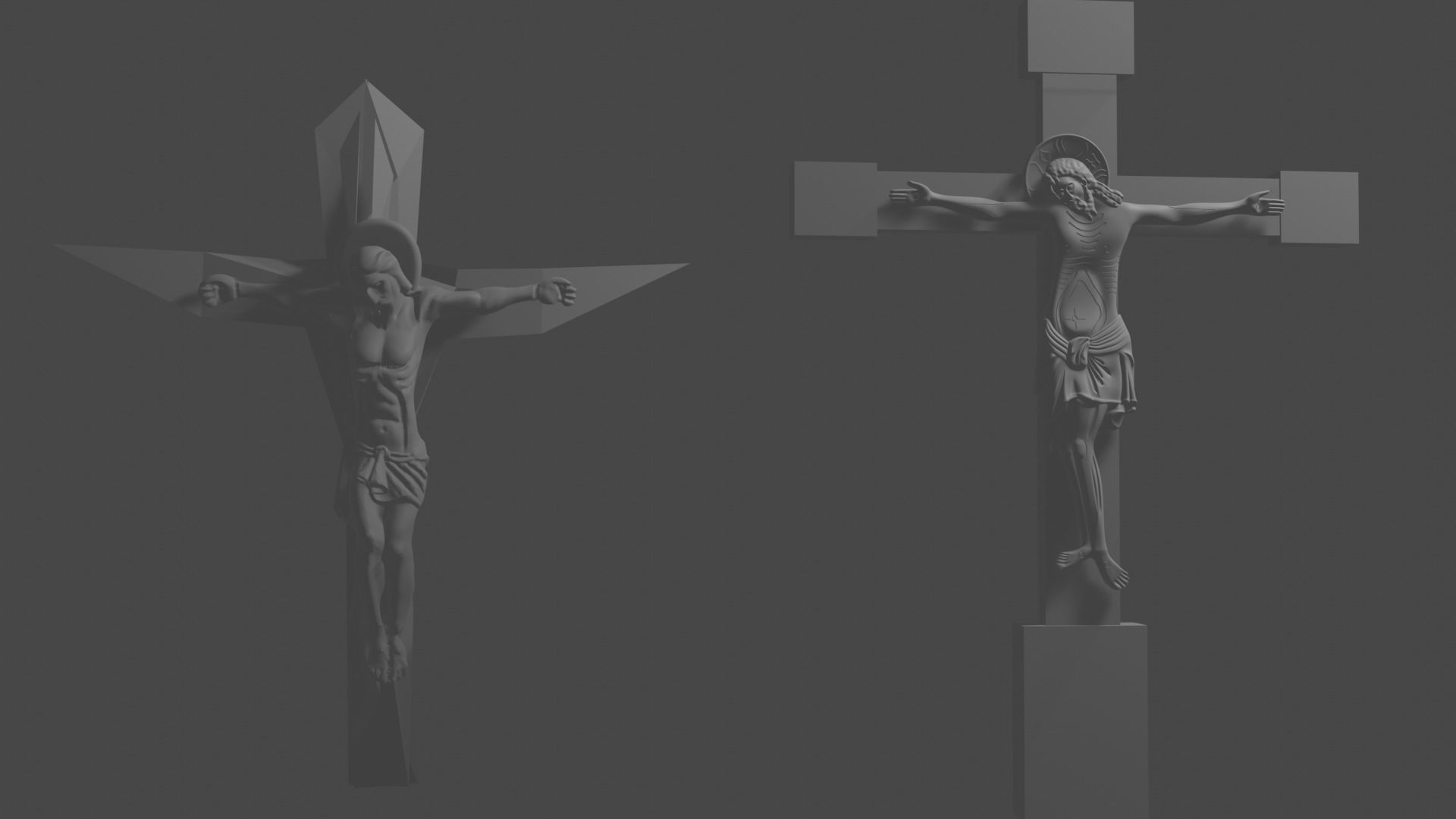 Crosses collection four crucifixes free 3D model 3D printable | CGTrader