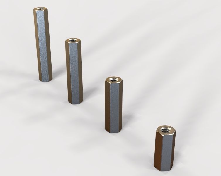 M5 Hexagonal Stud Connector 3D model 3D printable | CGTrader