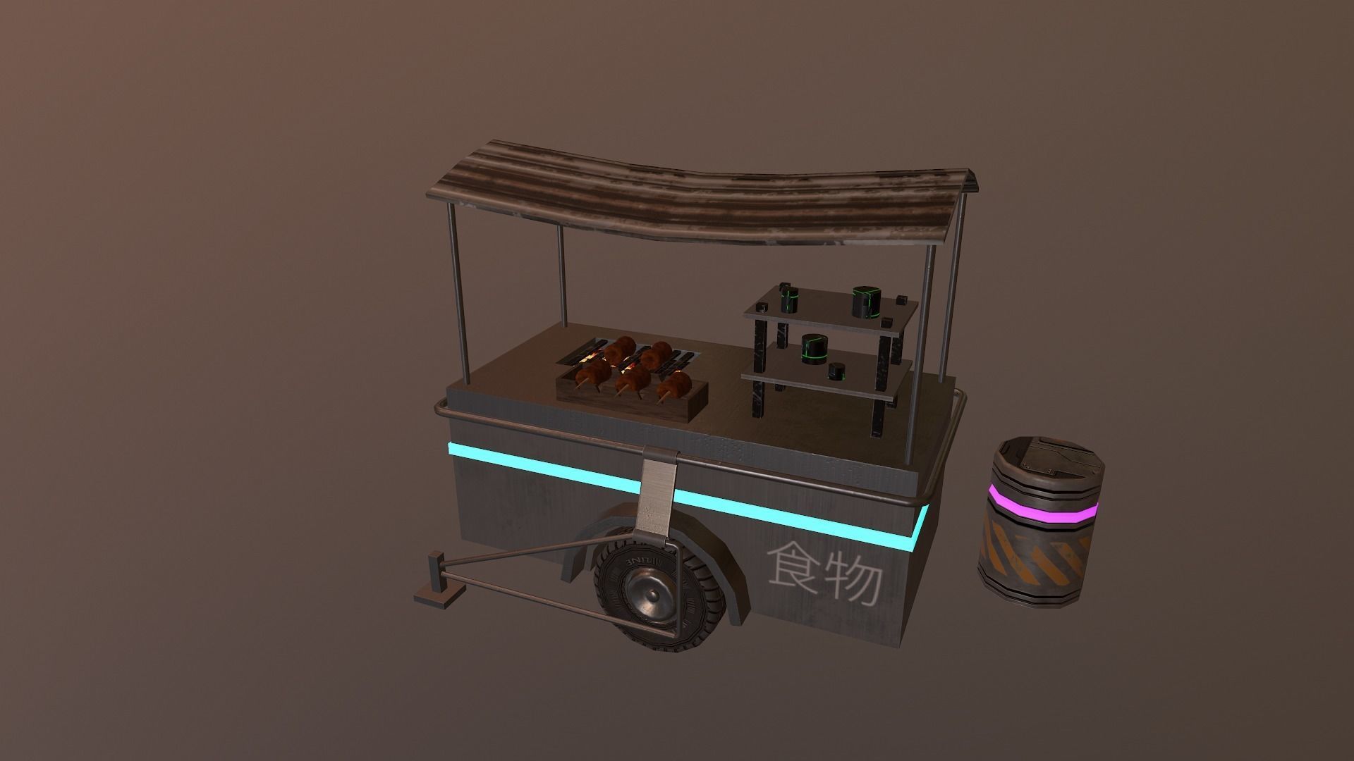 Street Food Cart free VR / AR / low-poly 3D model | CGTrader