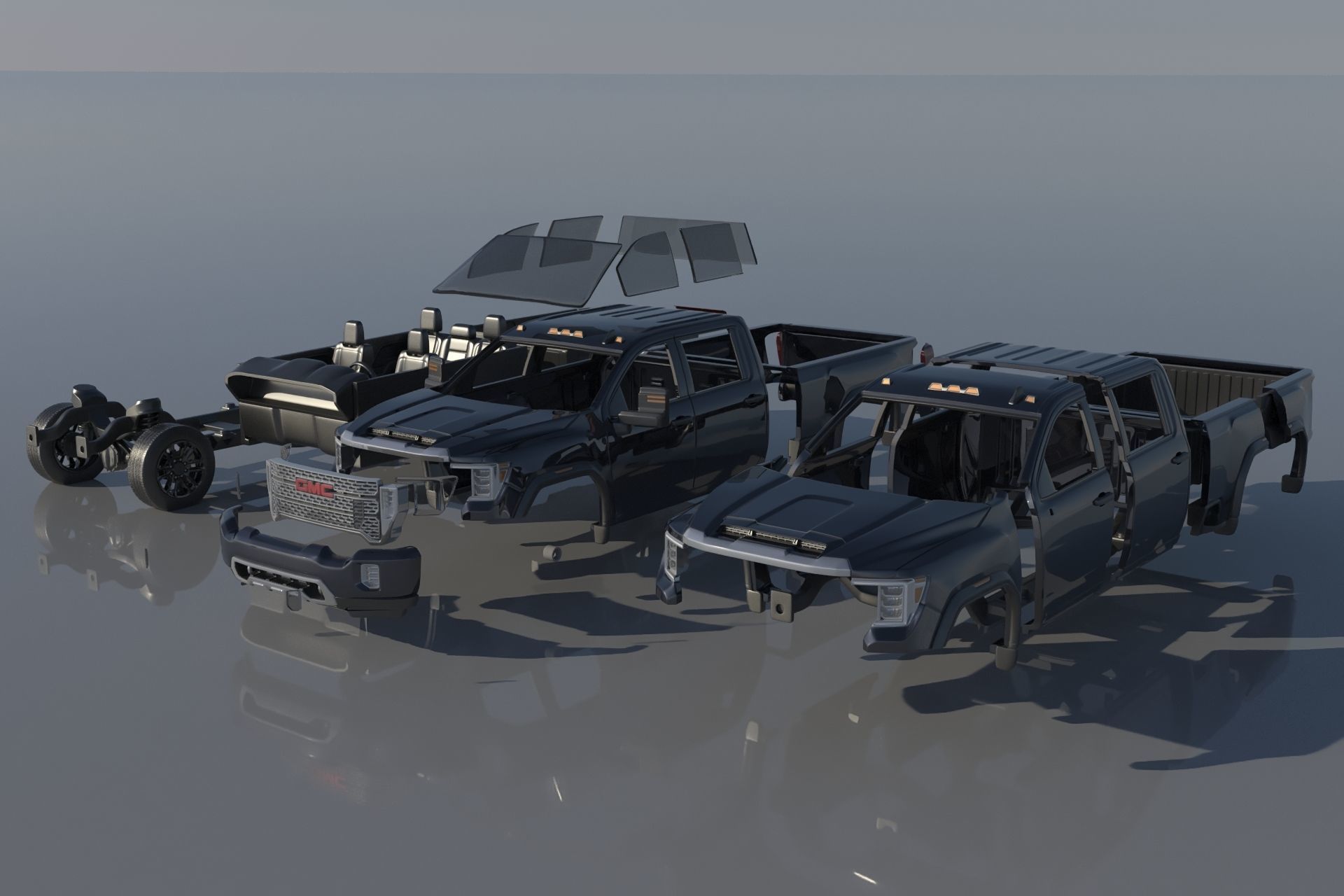 GMC Sierra 2500 2022 3D model 3D printable | CGTrader