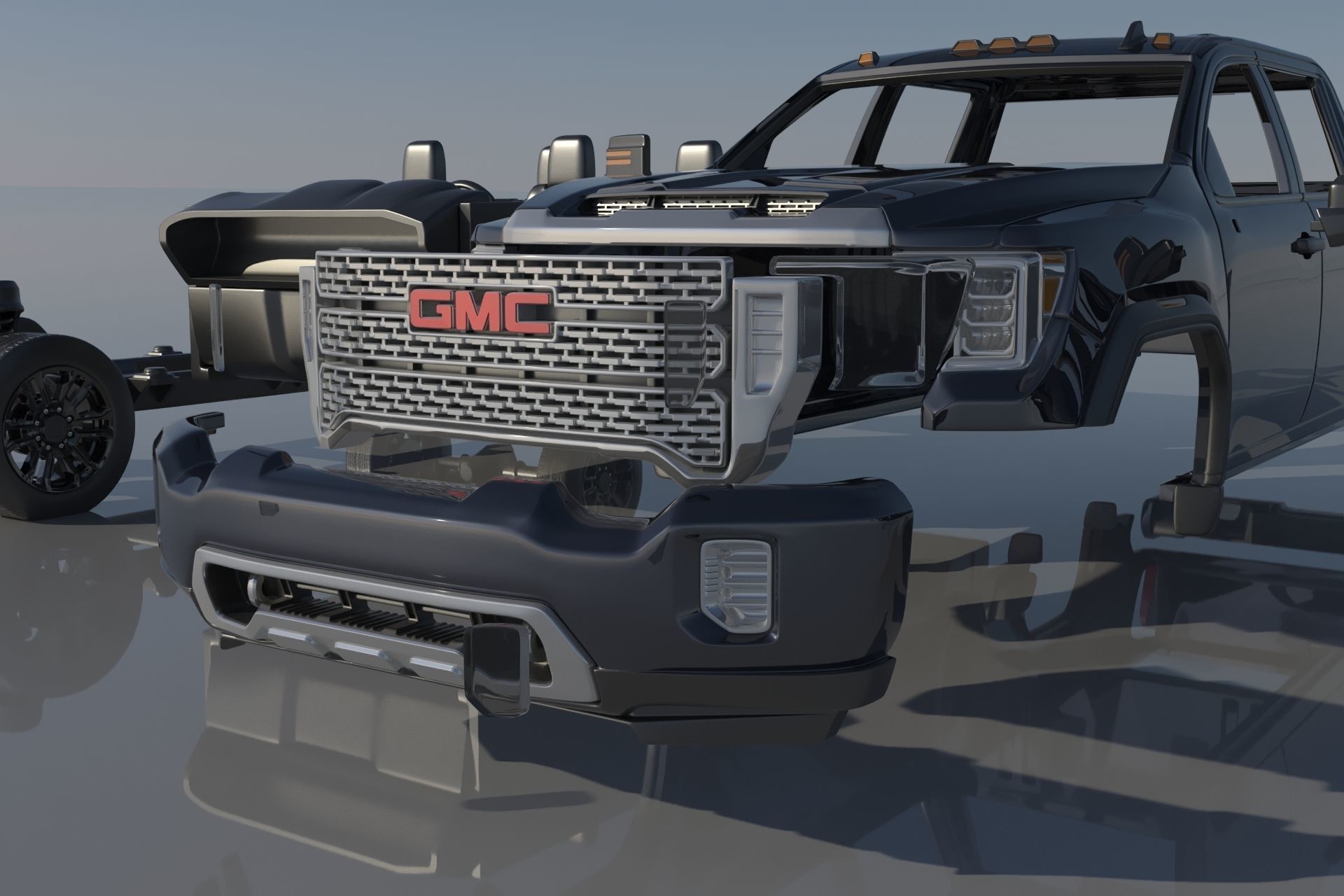 GMC Sierra 2500 2022 3D model 3D printable | CGTrader