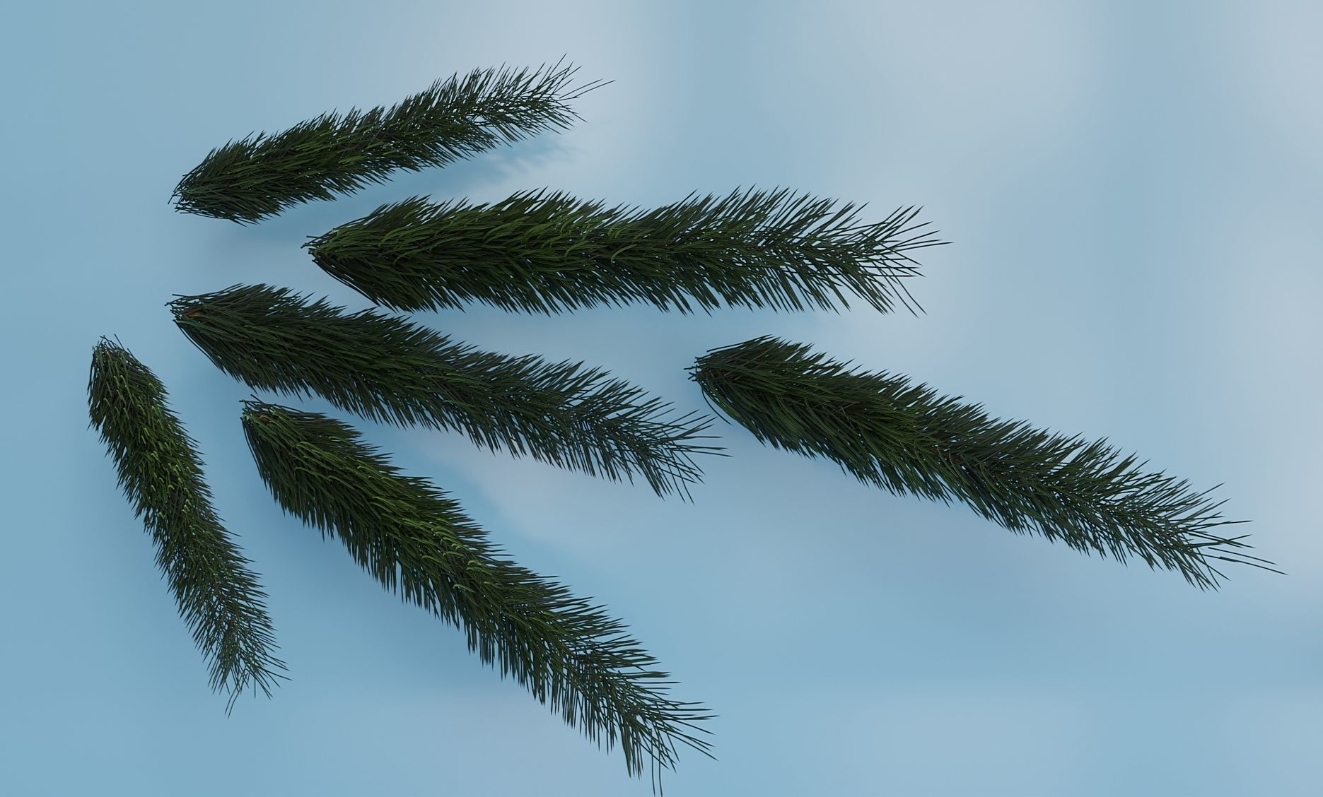 Branches of Christmas tree with toys 3D model | CGTrader