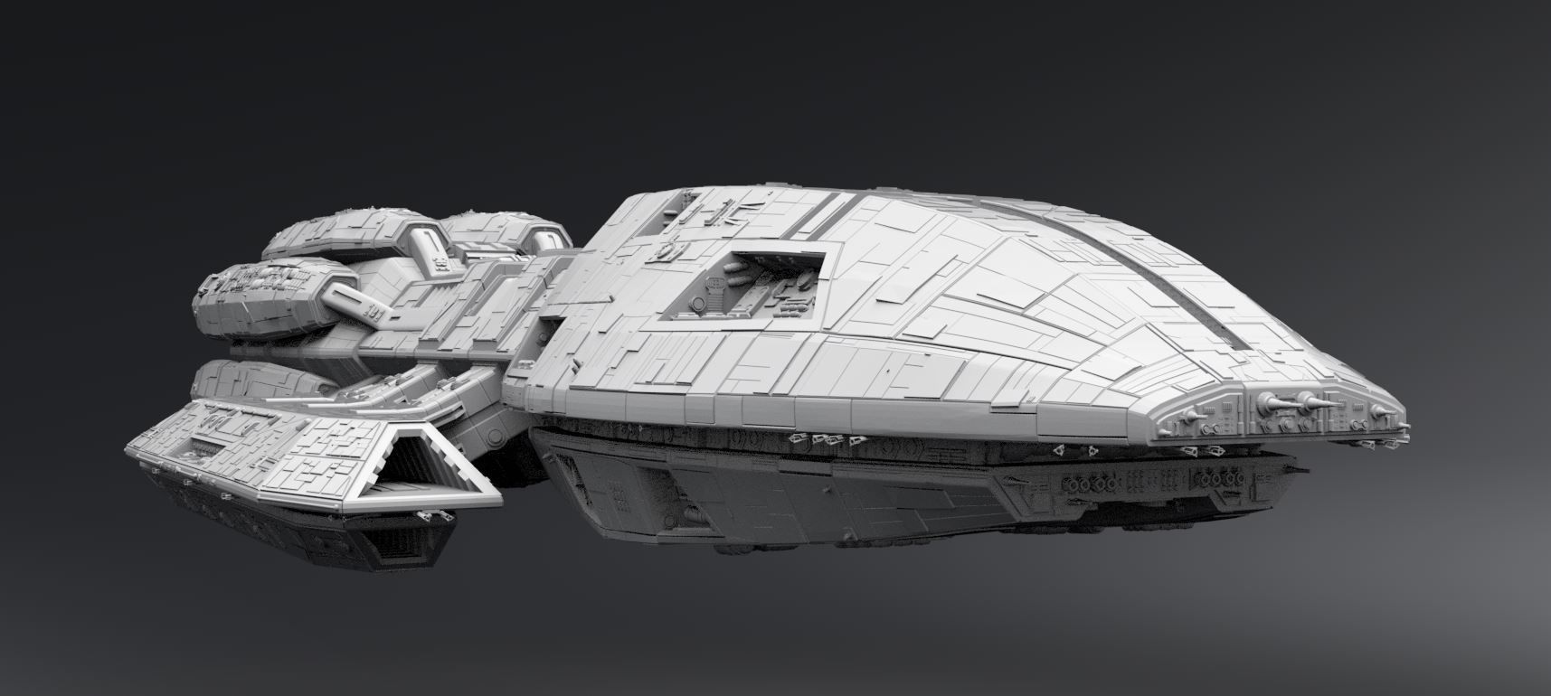 Battlestar Pegasus Scale model 3D model 3D printable | CGTrader