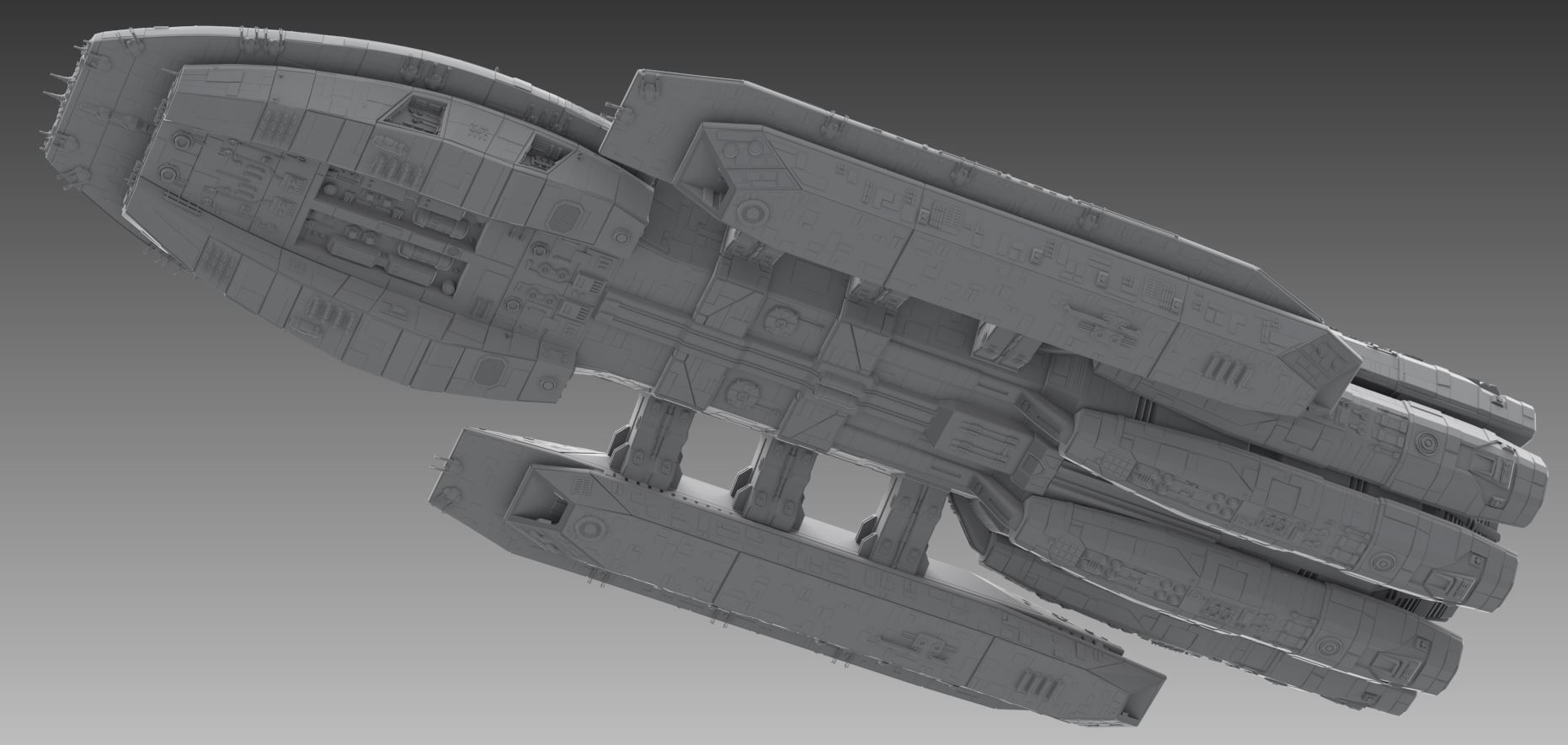Battlestar Pegasus Scale model 3D model 3D printable | CGTrader