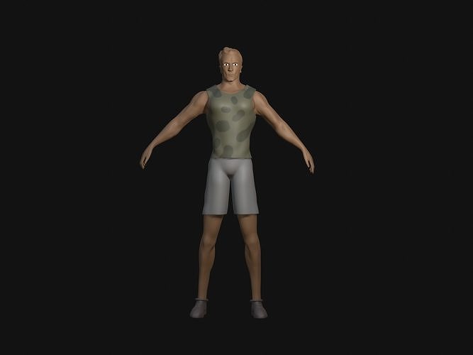 casual army character 3D model | CGTrader