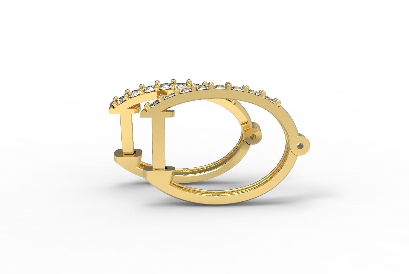 Diamond Hoops 3D model 3D printable | CGTrader