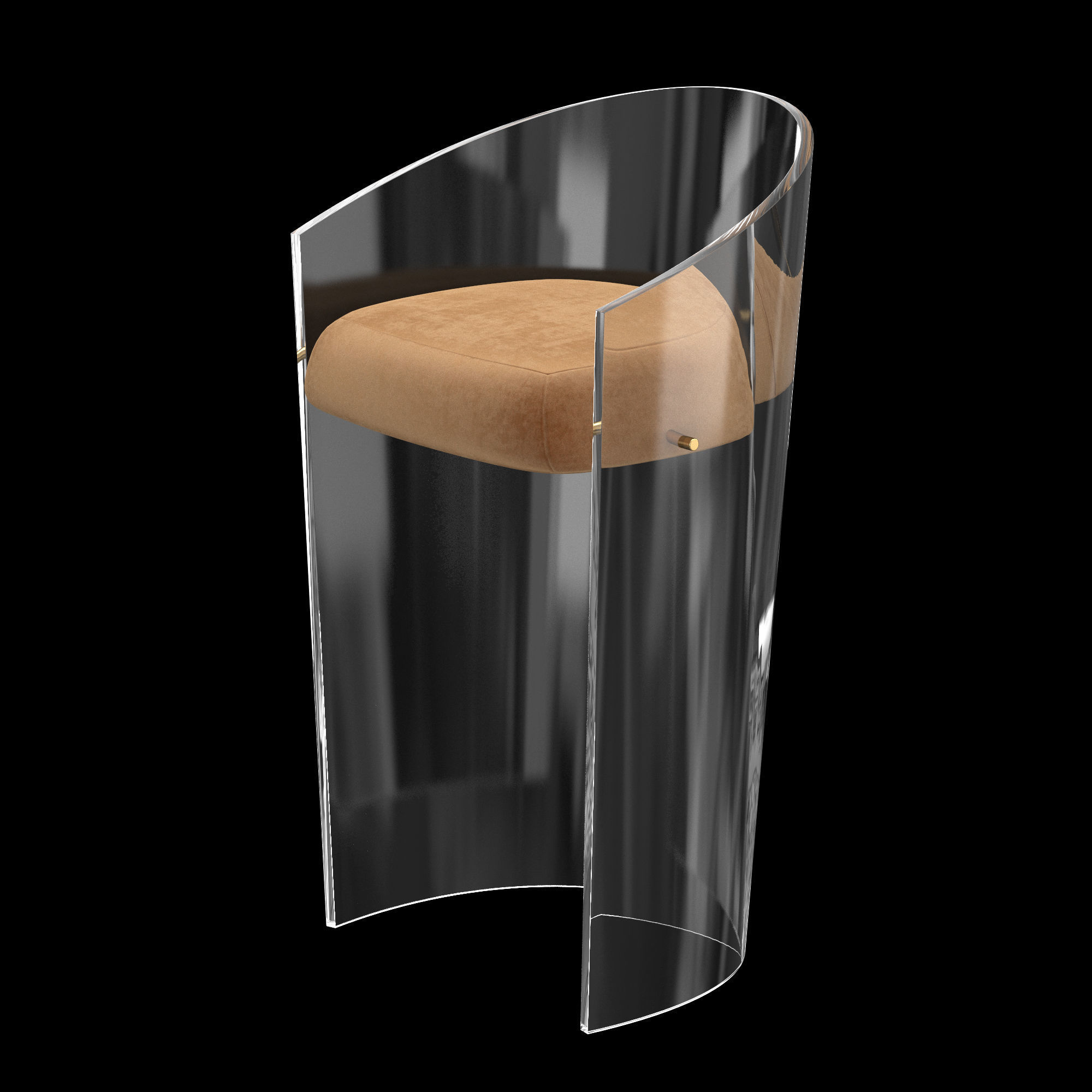 CHAHAN Plexiglass bar stool 3D model | CGTrader