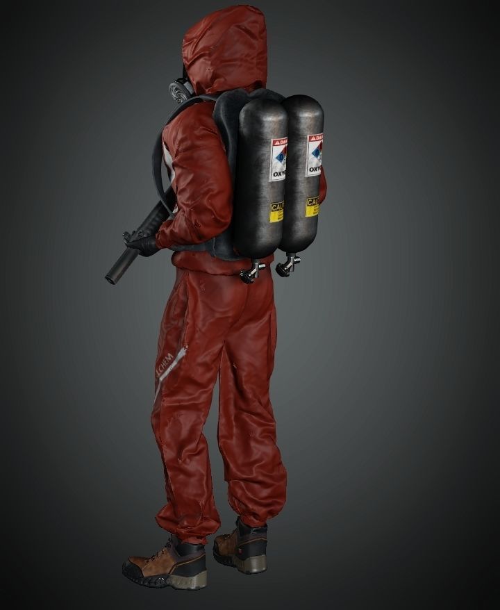 Hazmat military 3D model animated rigged | CGTrader