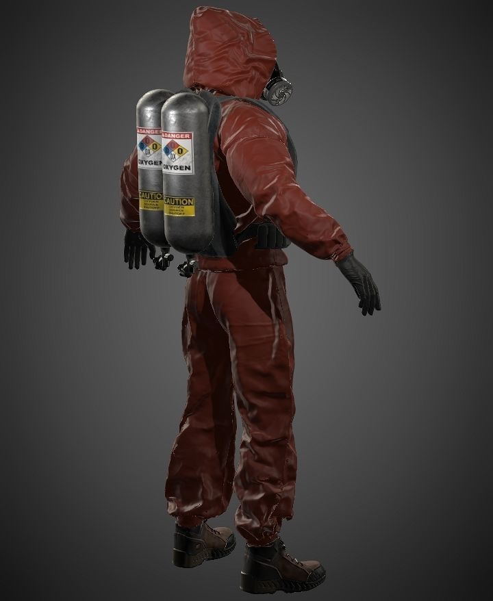 Hazmat military 3D model animated rigged | CGTrader
