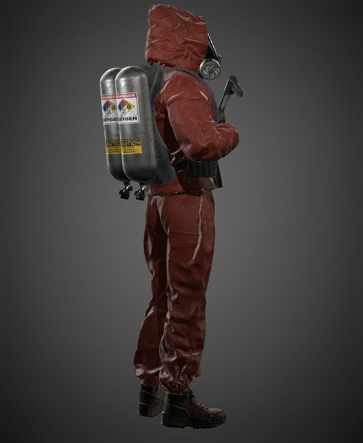 Hazmat military 3D model animated rigged | CGTrader
