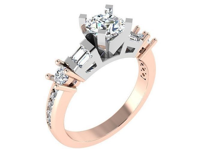 Round chain style diamond ring 3368 3D print model 3D model 3D ...