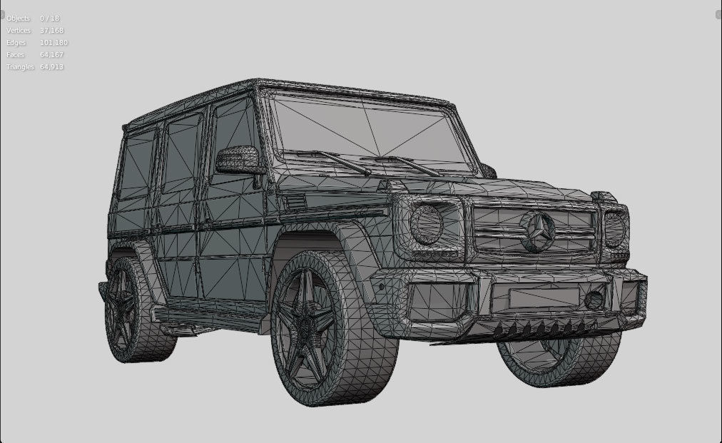 3D model Mercedes-Benz G-Class W463 G65 Triangle VR / AR / low-poly ...