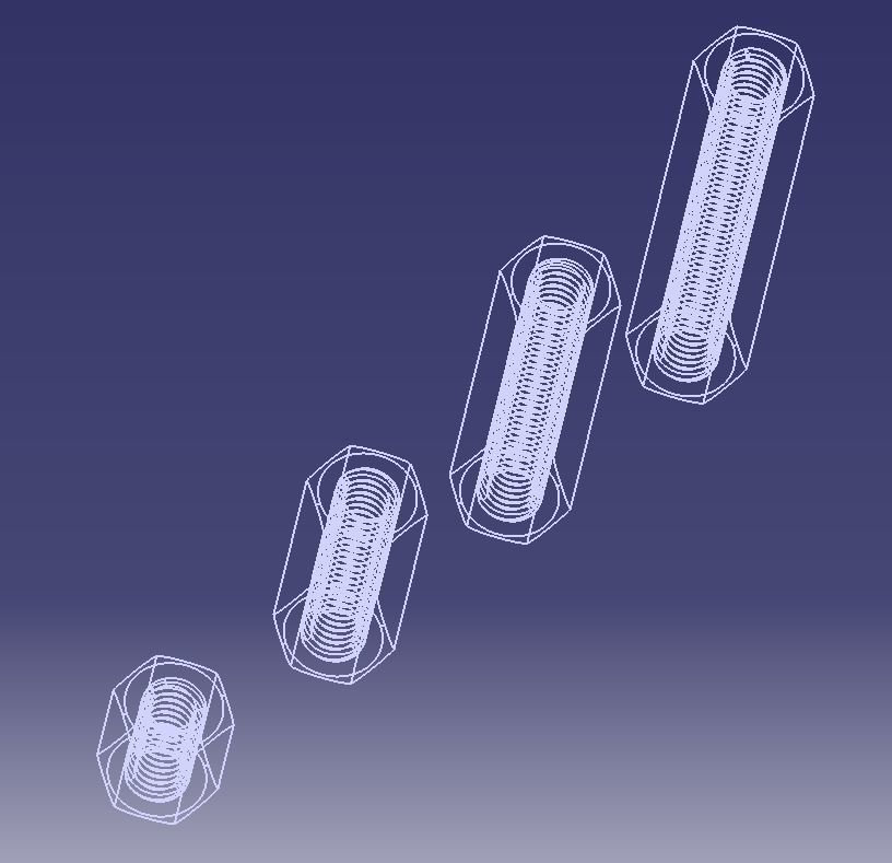 M10 Hexagonal Stud Connector 3D model 3D printable | CGTrader